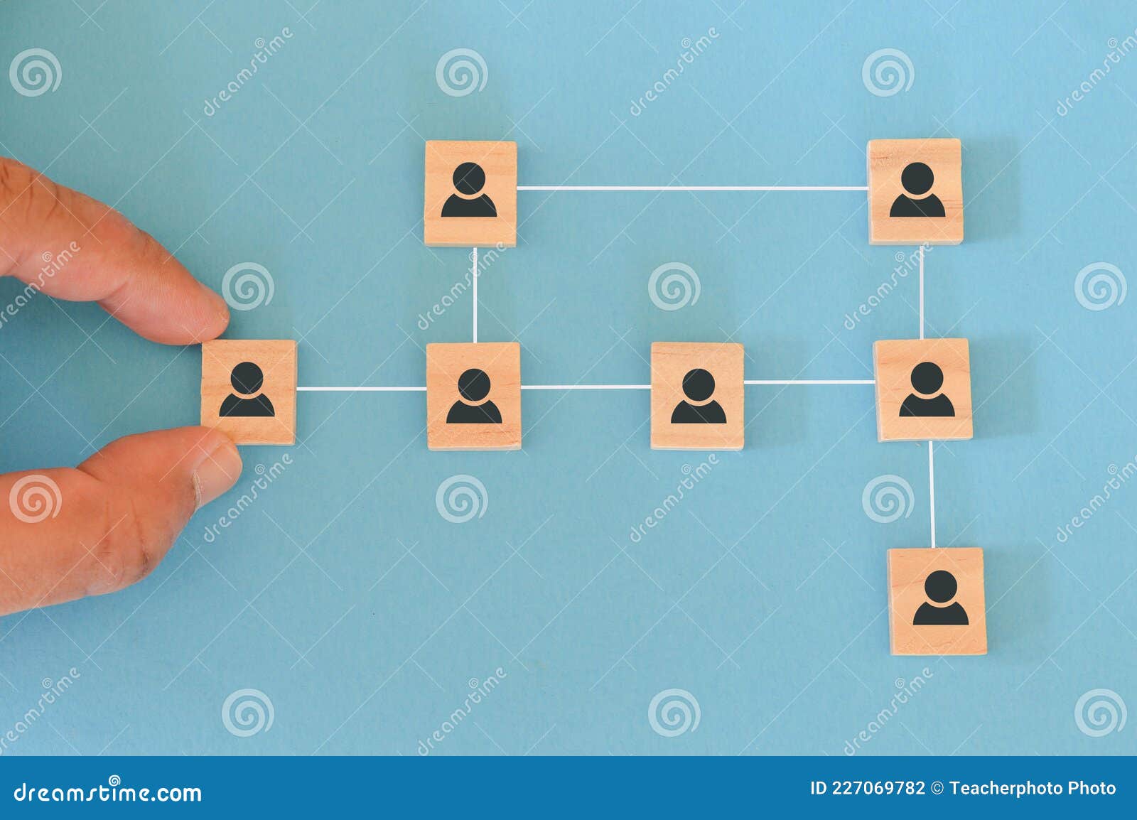 View of a Network Connection with People Linked Each Other. Business ...