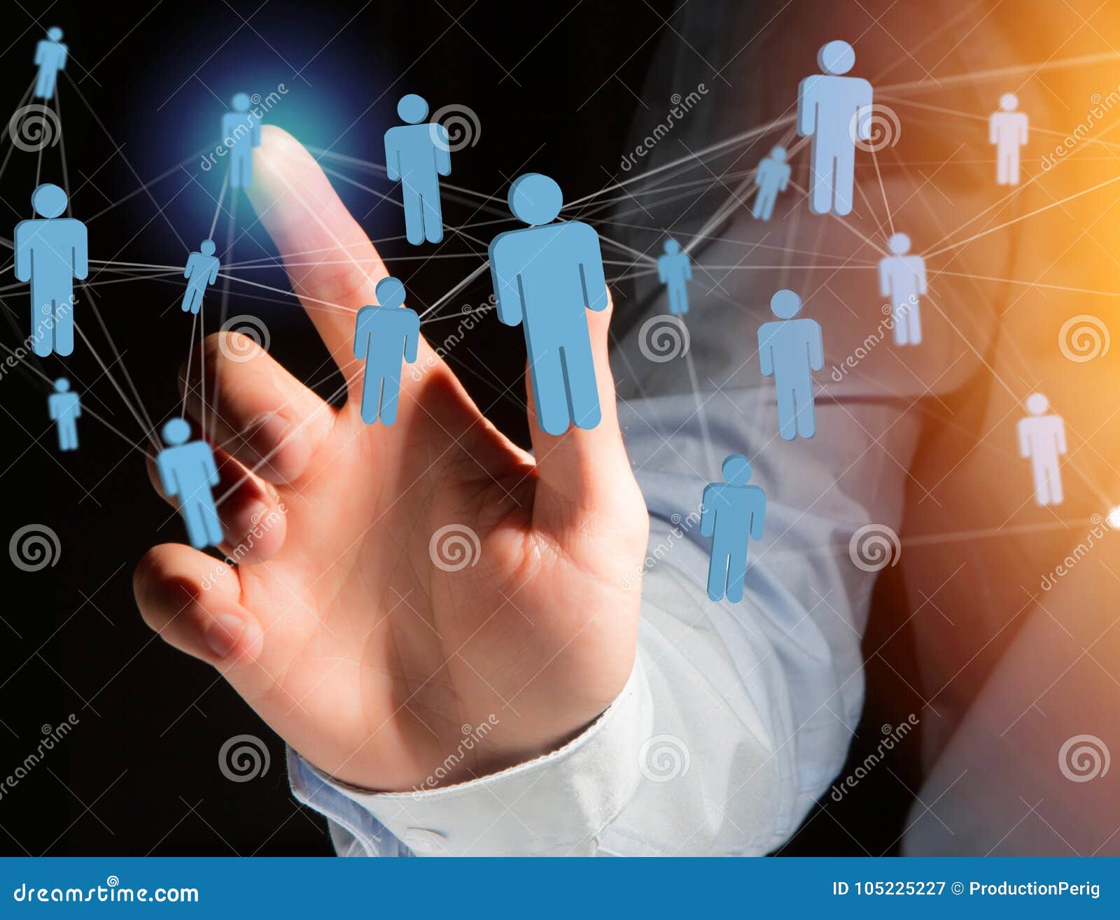 Network Connection with People Linked Each Other - Business and Stock ...