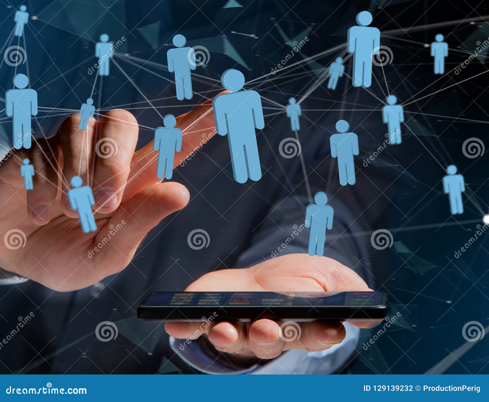 Network Connection with People Linked Each Other - Business and Stock ...