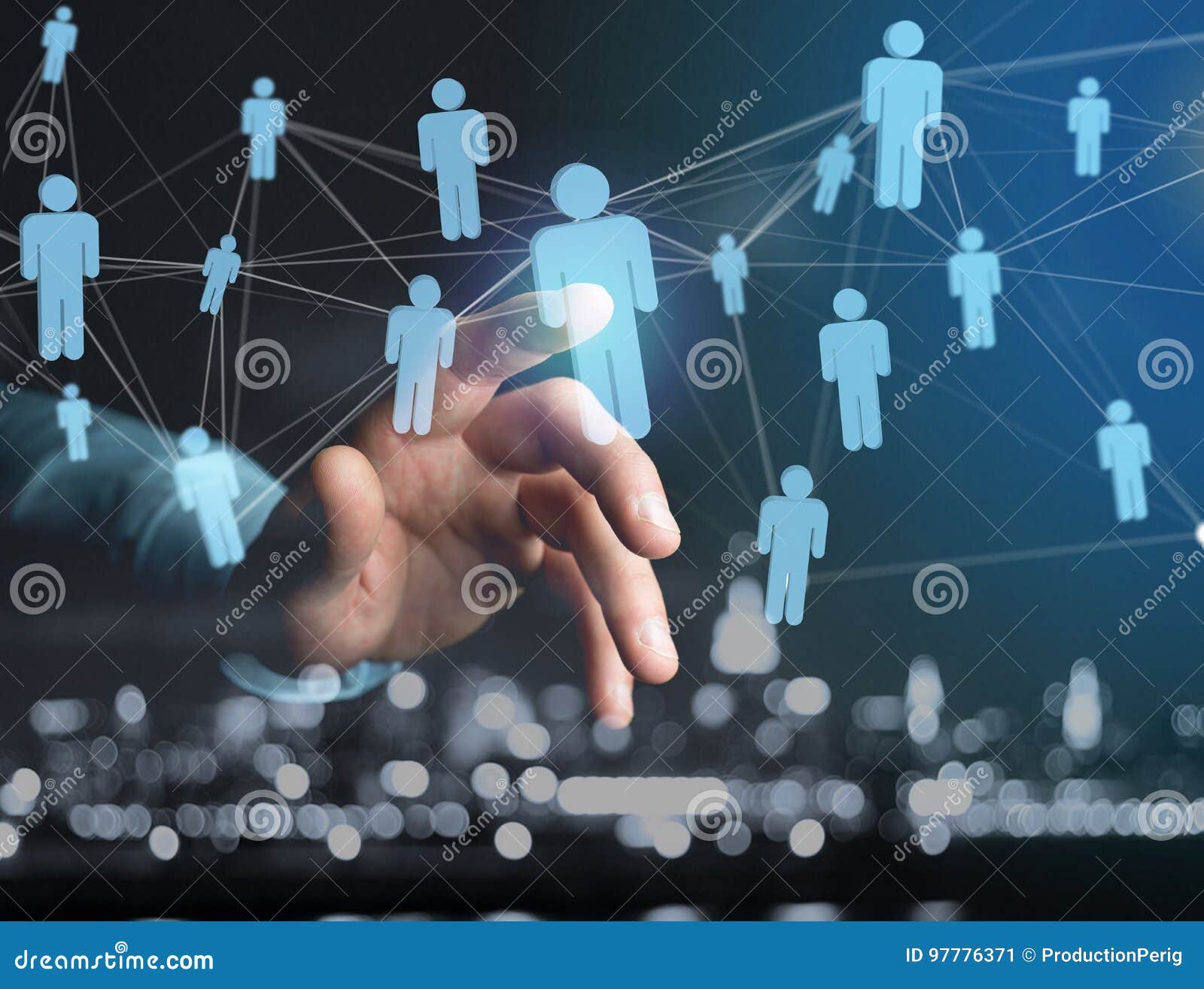 Network Connection with People Linked Each Other - Business and Stock ...