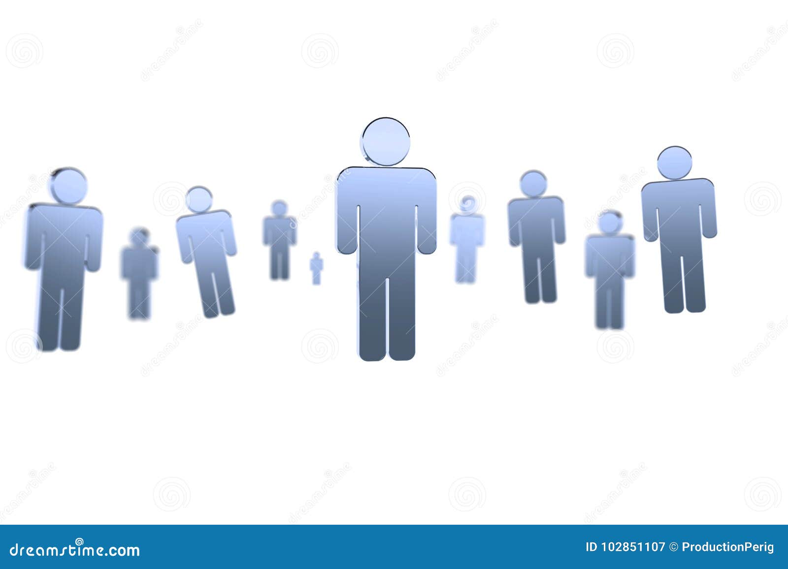 Network Connection with People Linked Each Other - 3D Rendering Stock ...