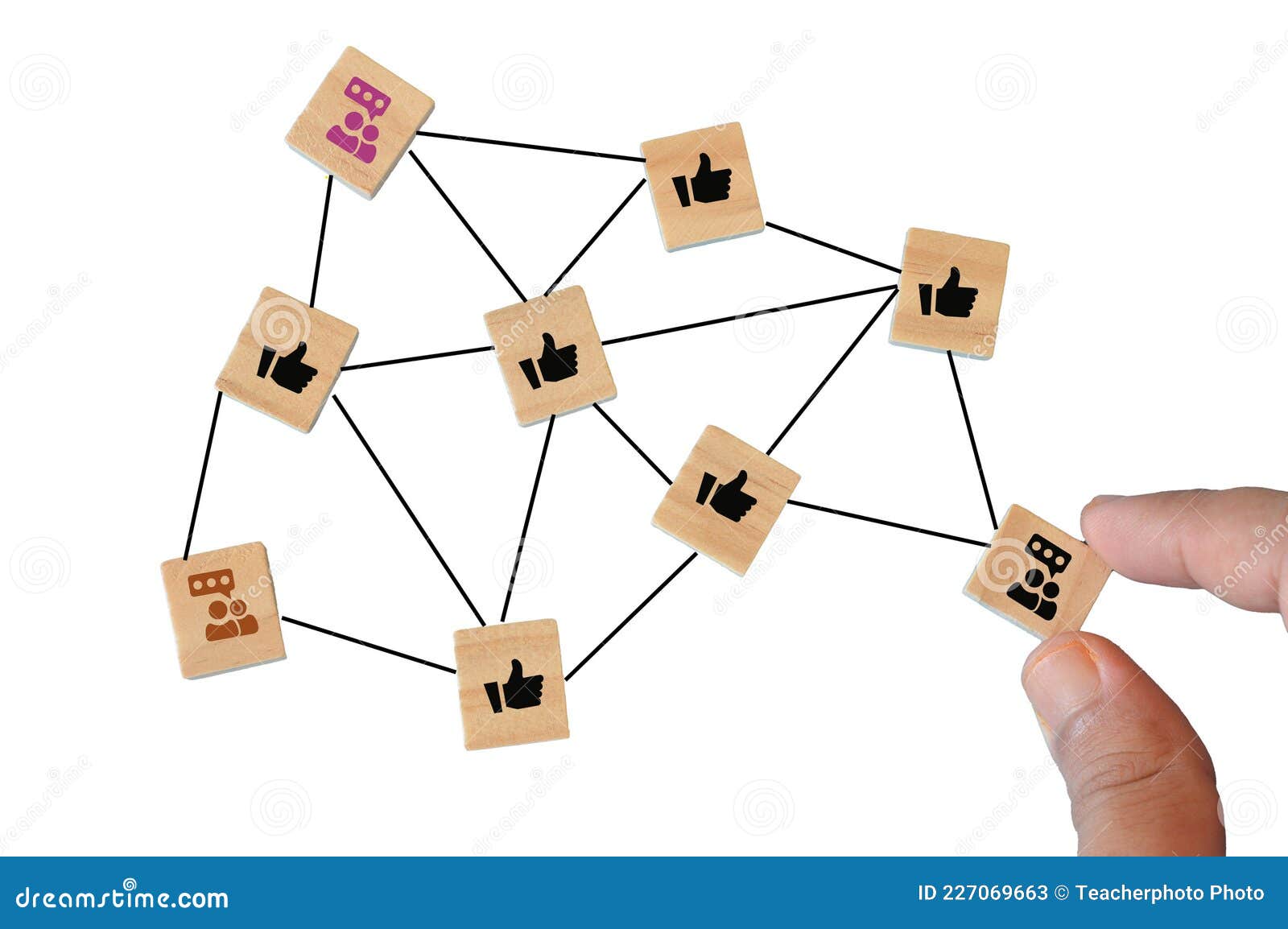 View of Network Connection with People Linked Each Other. Global ...