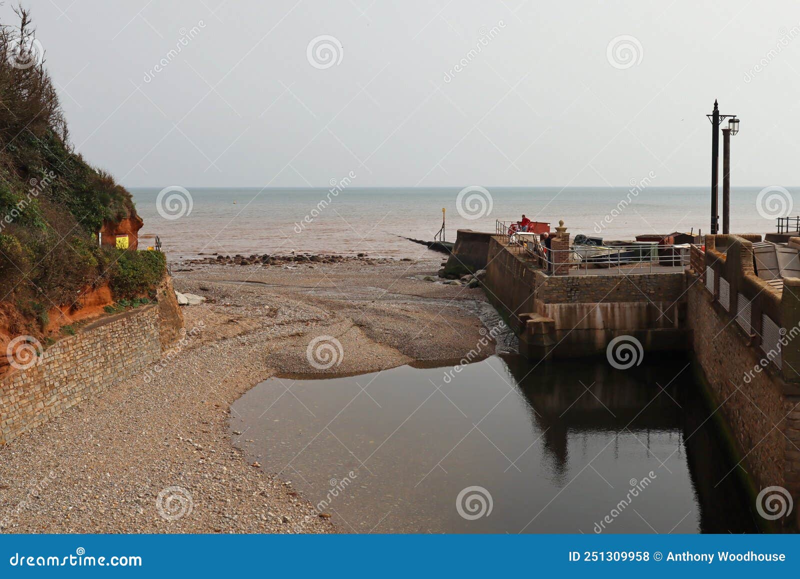 View from the New Alma Bridge in Sidmouth Looking Out Towards the Sea ...