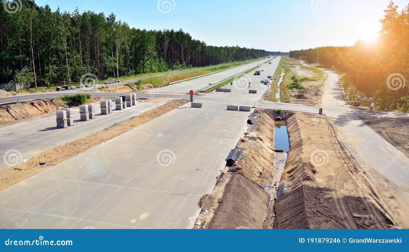 View of the New Highway Under Construction. Stock Photo - Image of ...