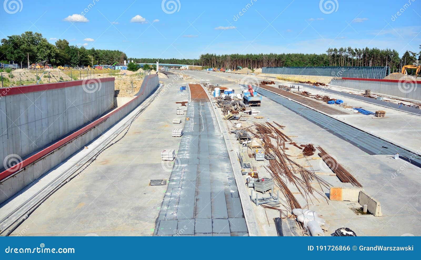 View of the New Highway Under Construction. Stock Photo - Image of ...