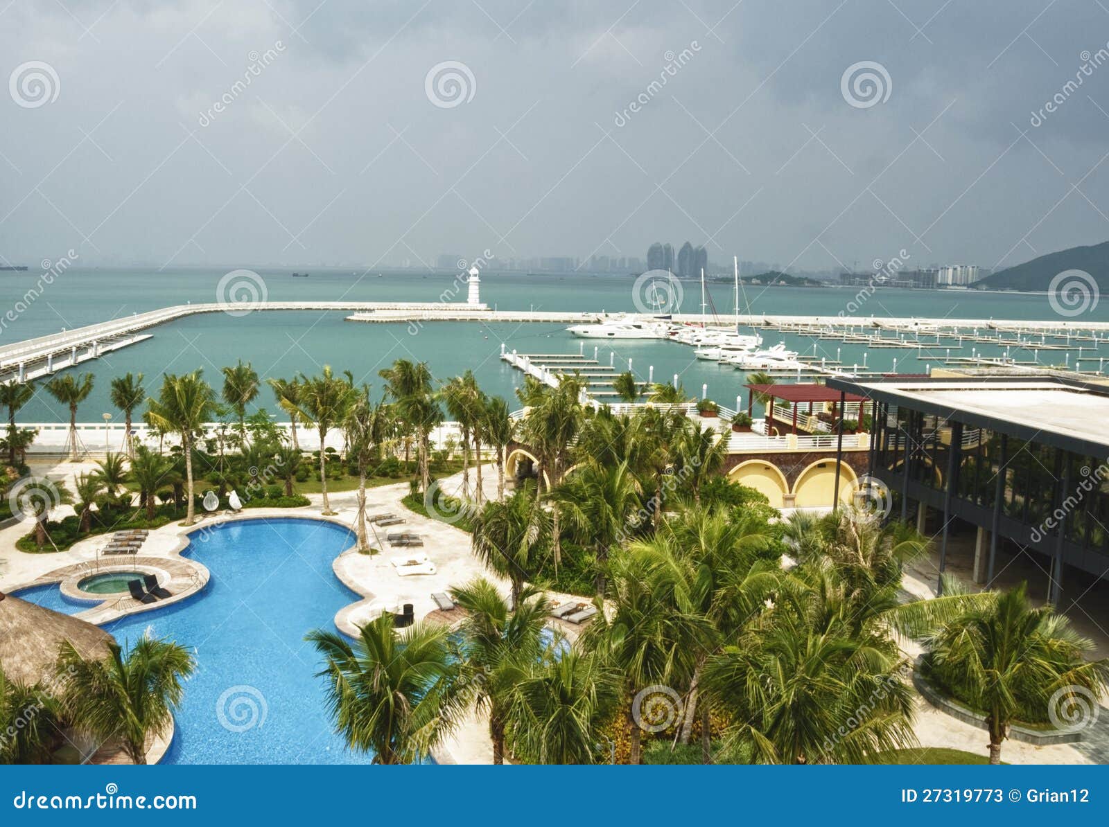 View of New Marina Complex, Sanya Stock Image - Image of development ...