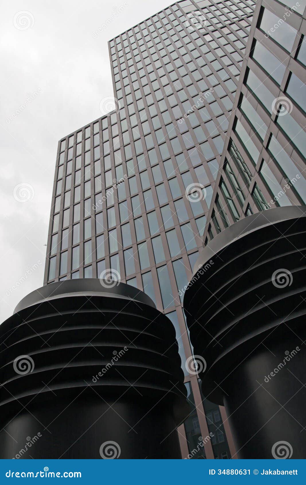 View of a New Office Building Shot from the Ground Stock Image - Image ...