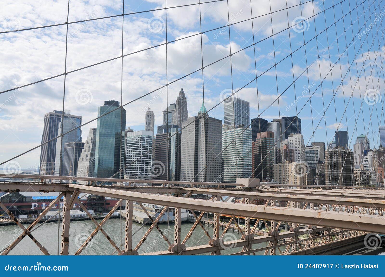 View of New York City stock image. Image of downtown - 24407917