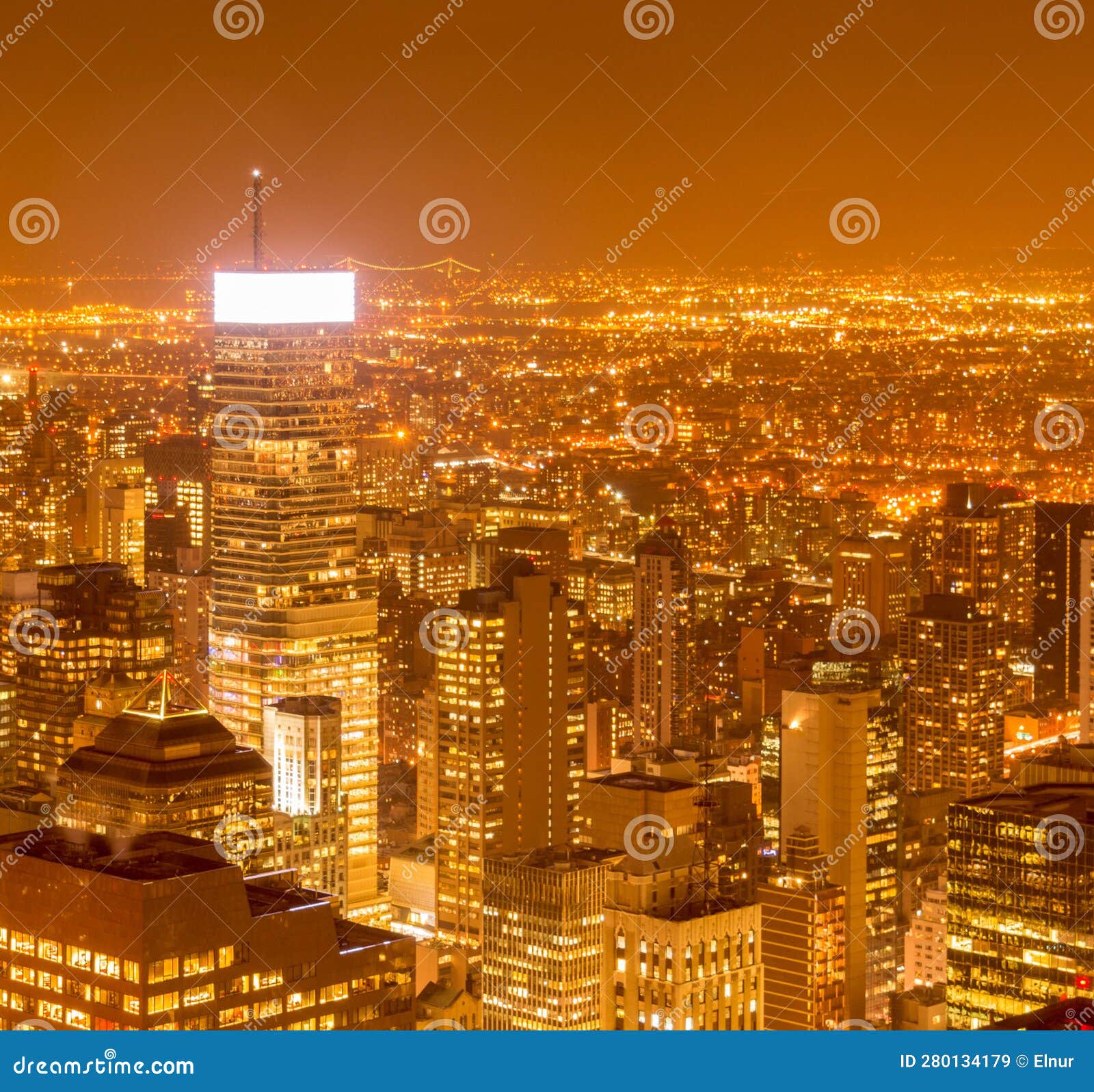 View of New York Manhattan during Sunset Hours Editorial Stock Image ...