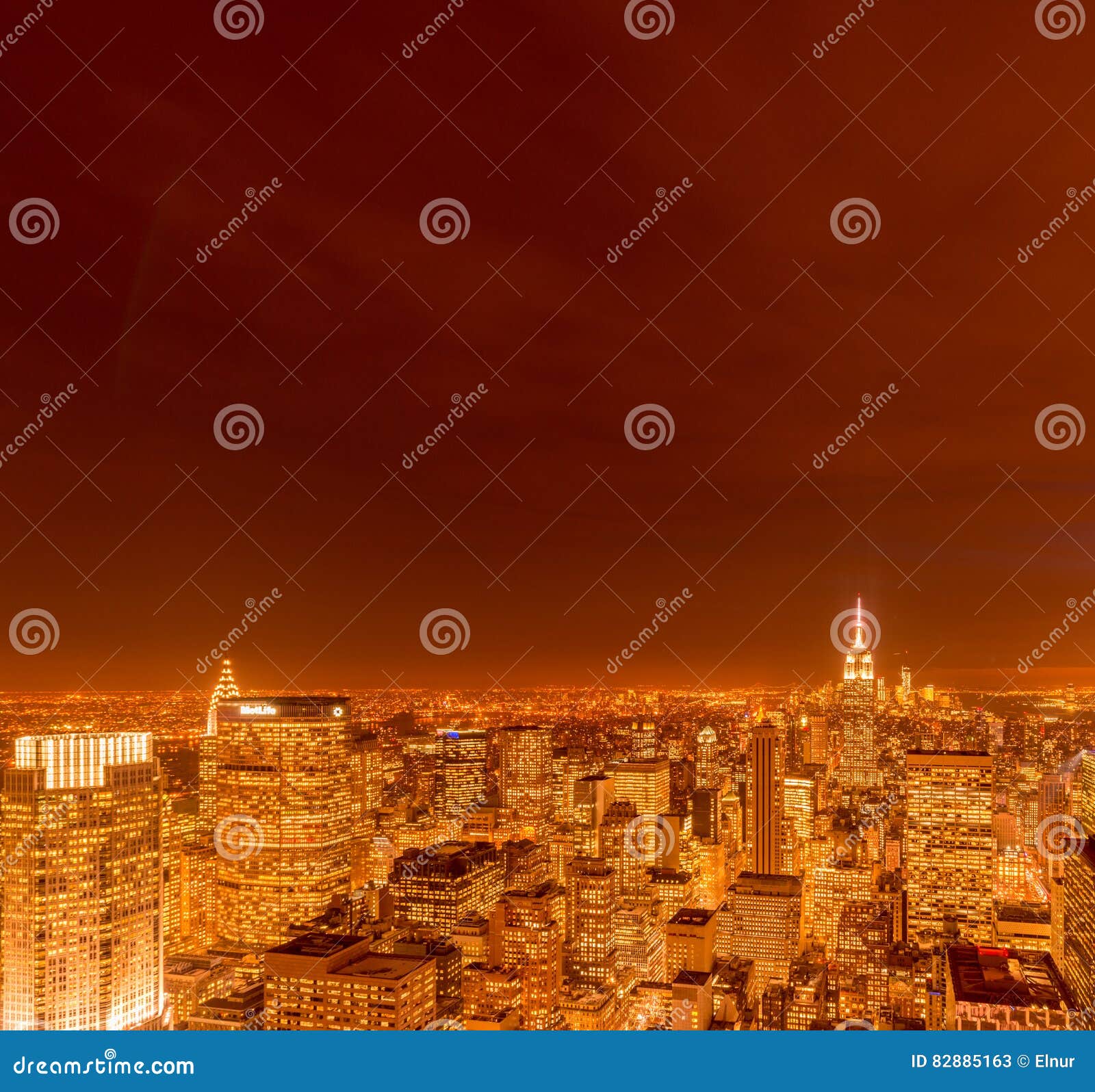 The View of New York Manhattan during Sunset Hours Editorial Stock ...