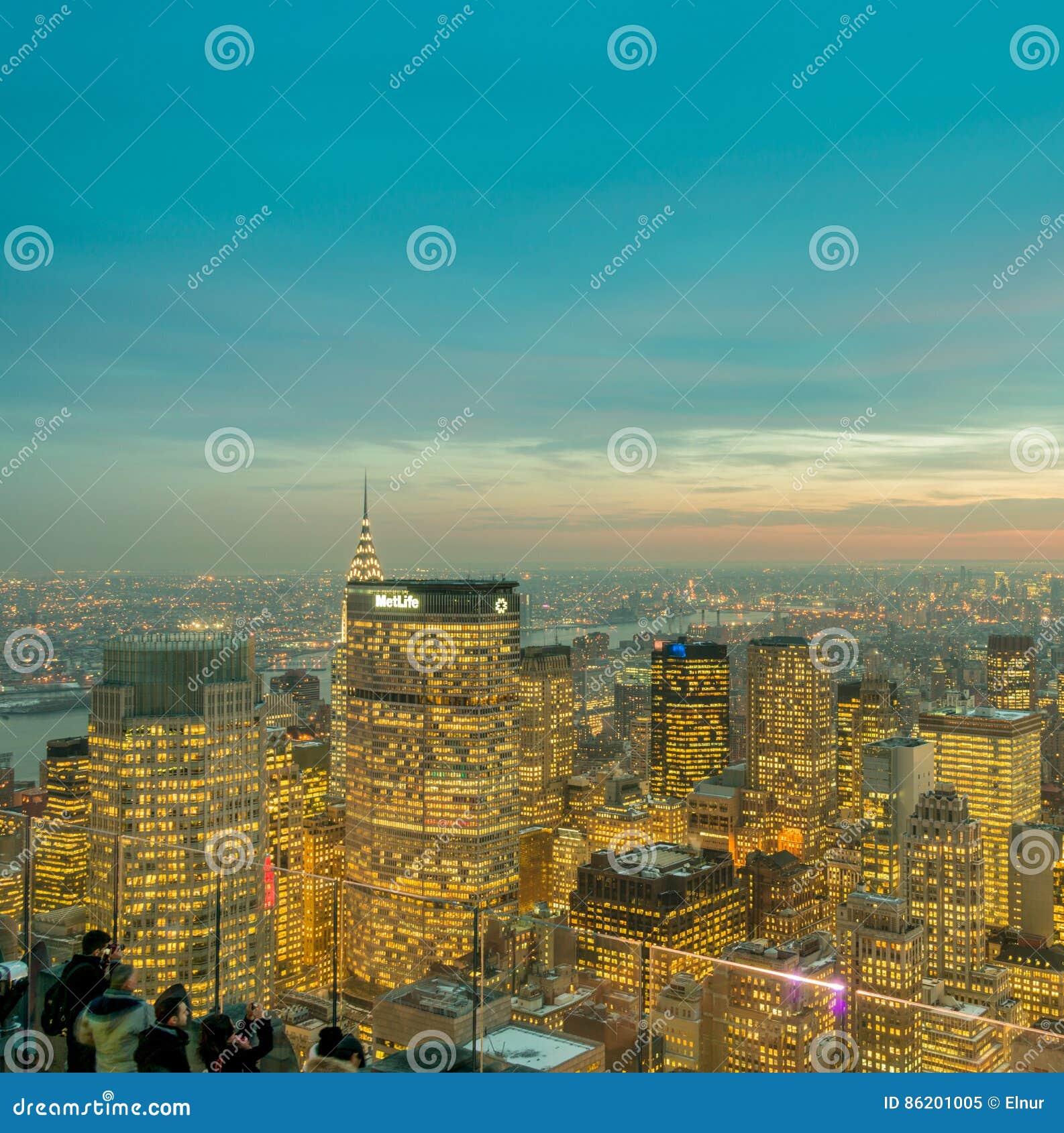The View of New York Manhattan during Sunset Hours Editorial Image ...