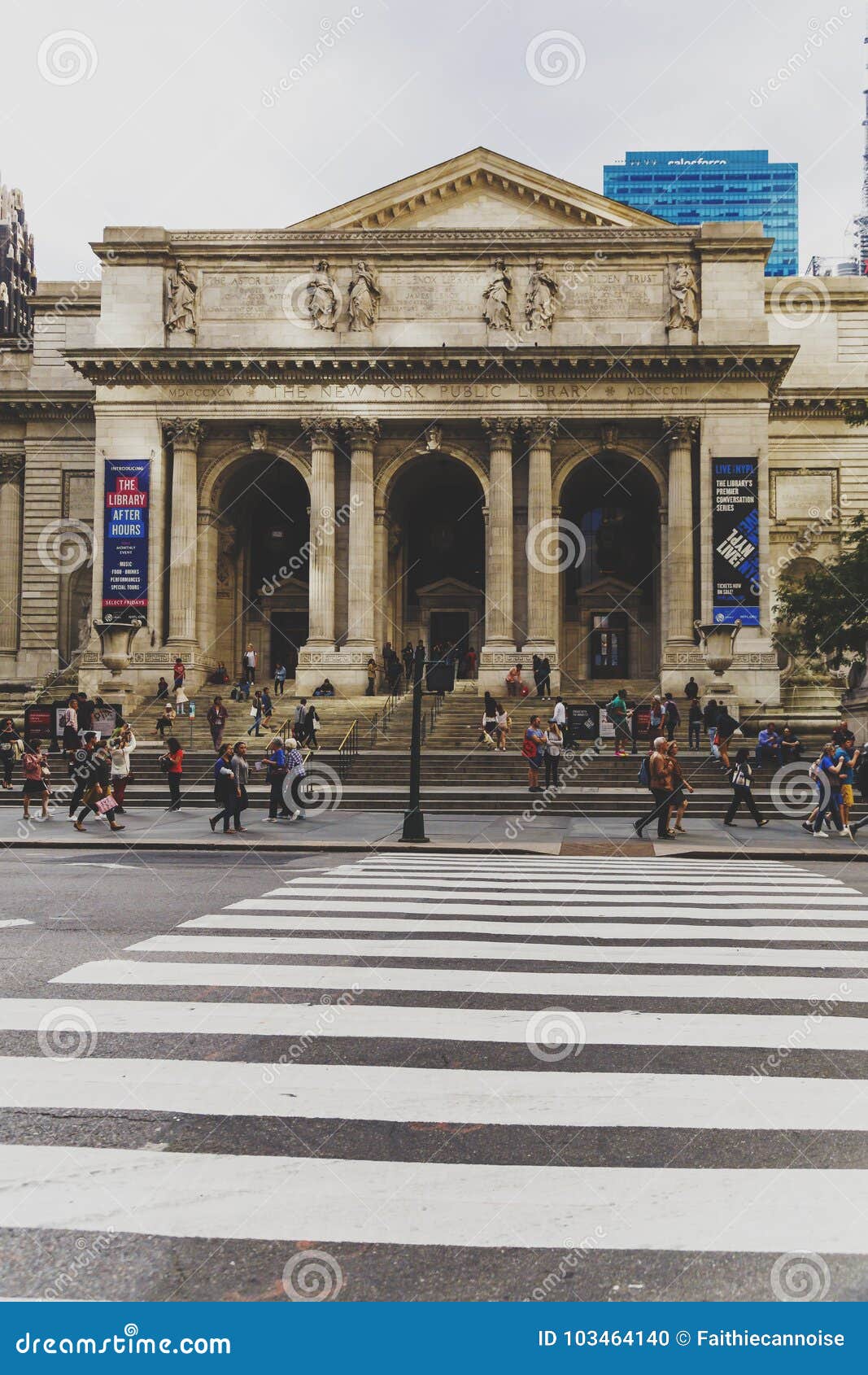 View of the New York Public Library in Manhattan Editorial Image ...
