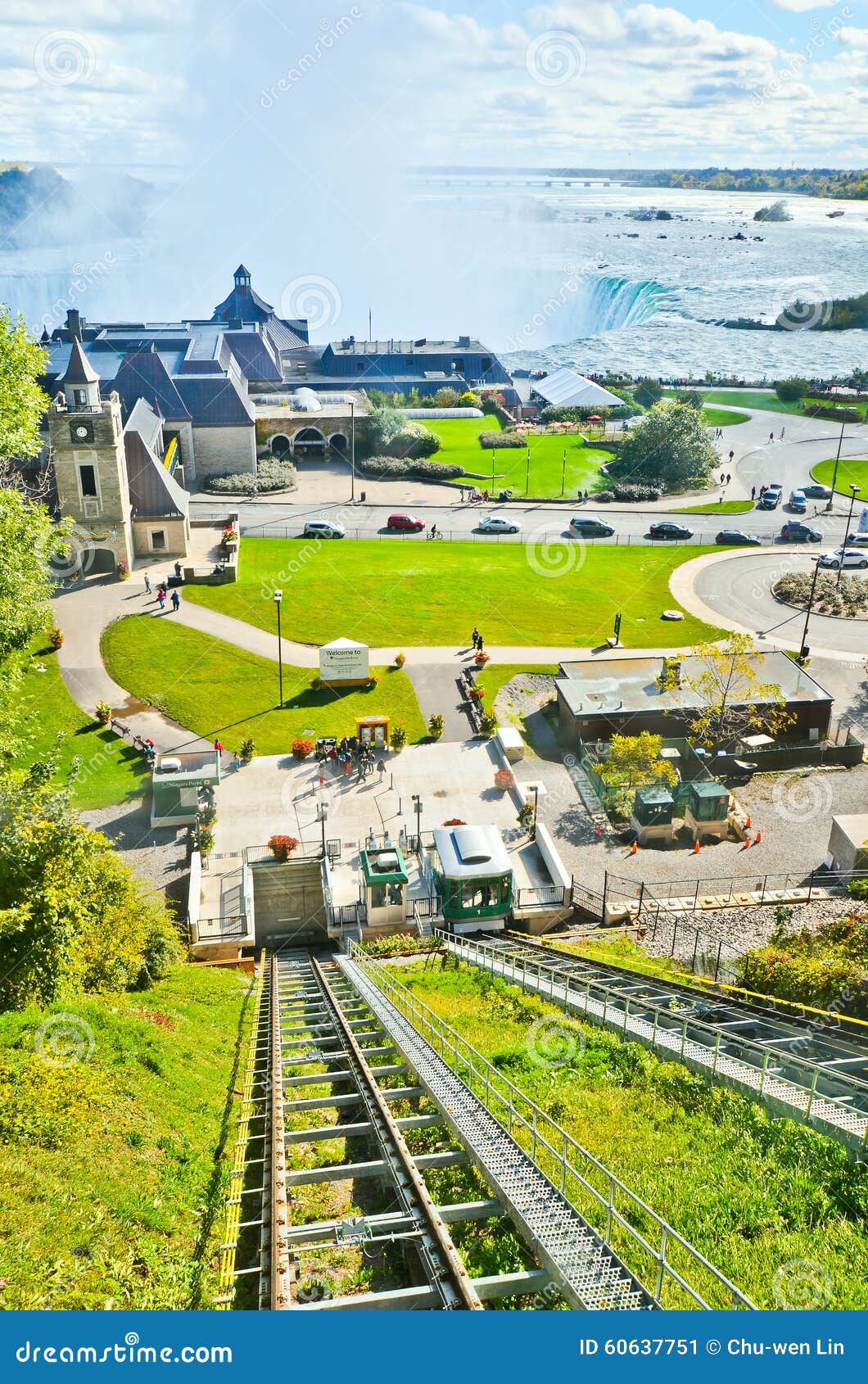 View of Niagara Falls from the Falls Incline Railway Editorial Photo ...