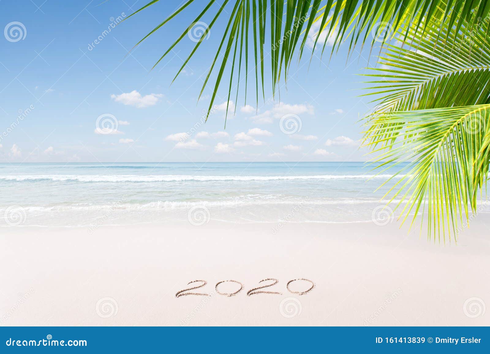 Christmas and New Year Theme Tropical Beach Stock Image - Image of ...