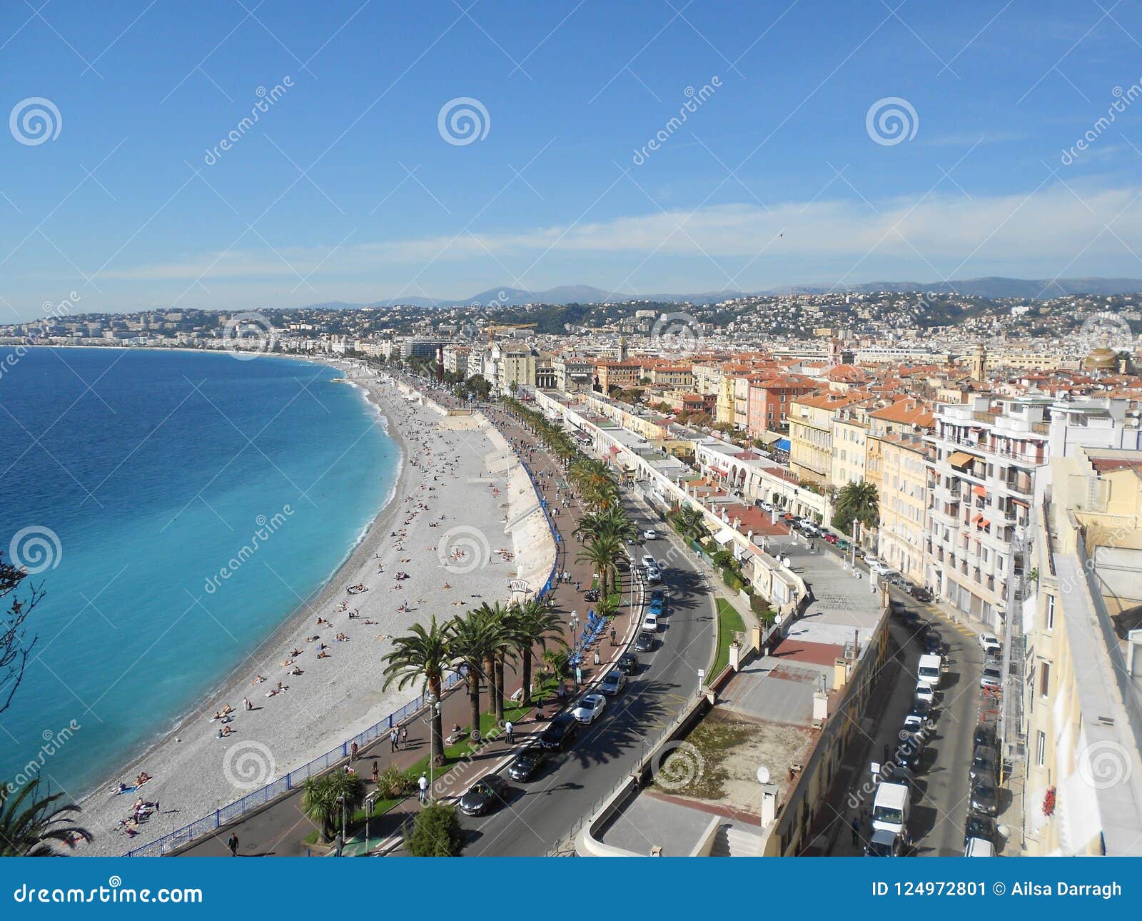 View of Nice Promenade on French Riviera France Stock Image - Image of ...