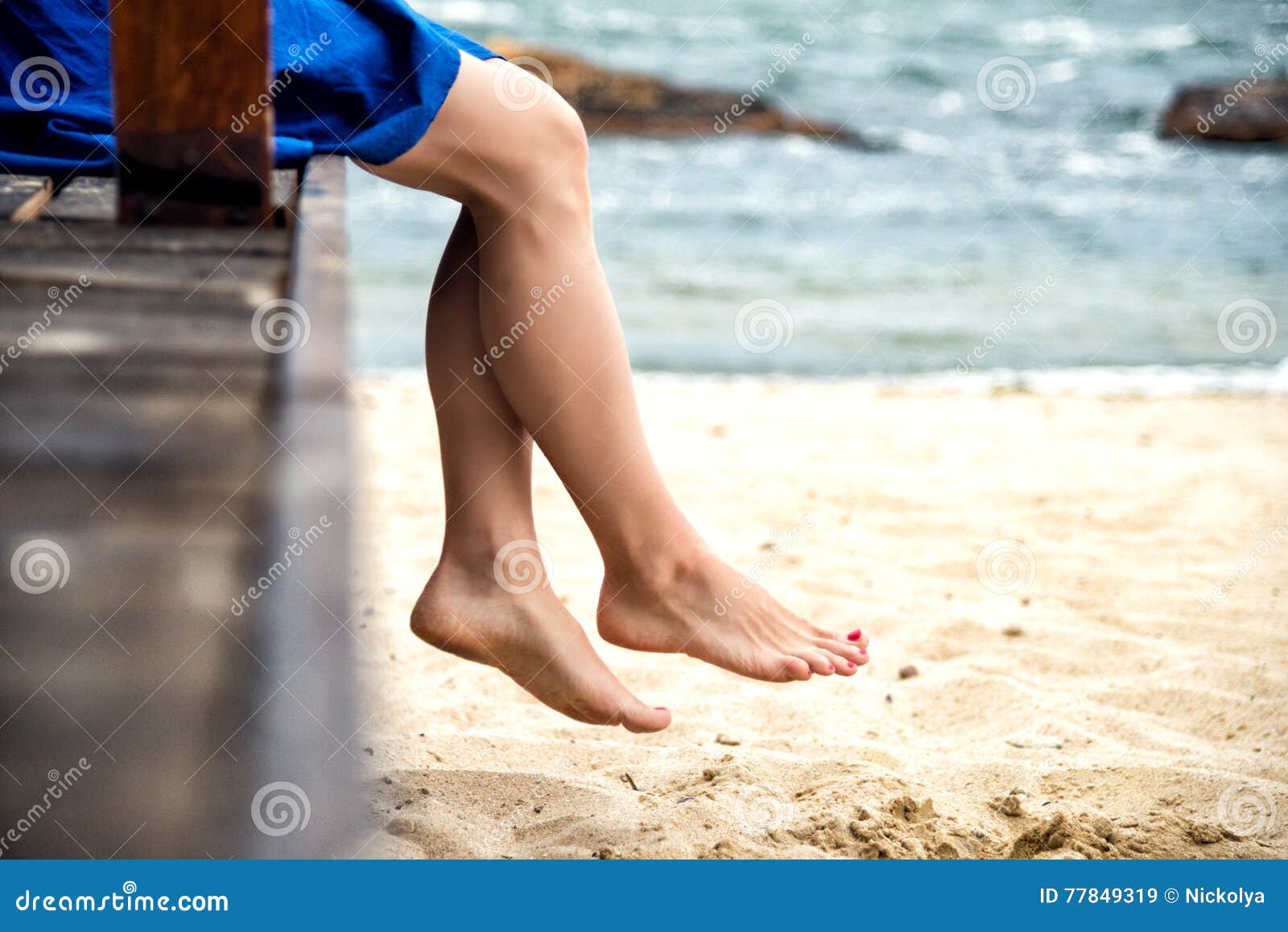 View of nice woman legs stock image. Image of coast, health - 77849319