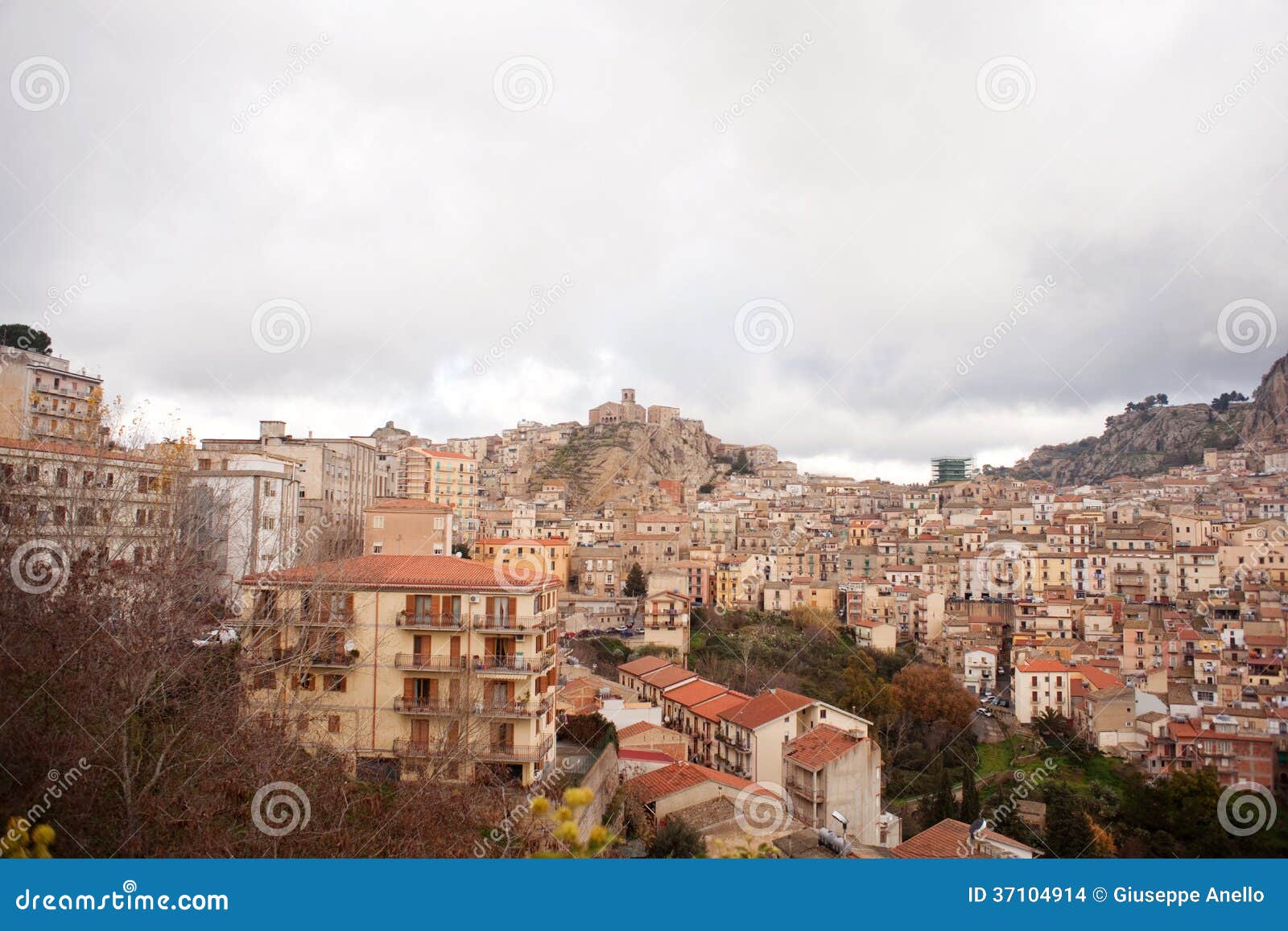 View of Nicosia, Sicily stock photo. Image of houses - 37104914