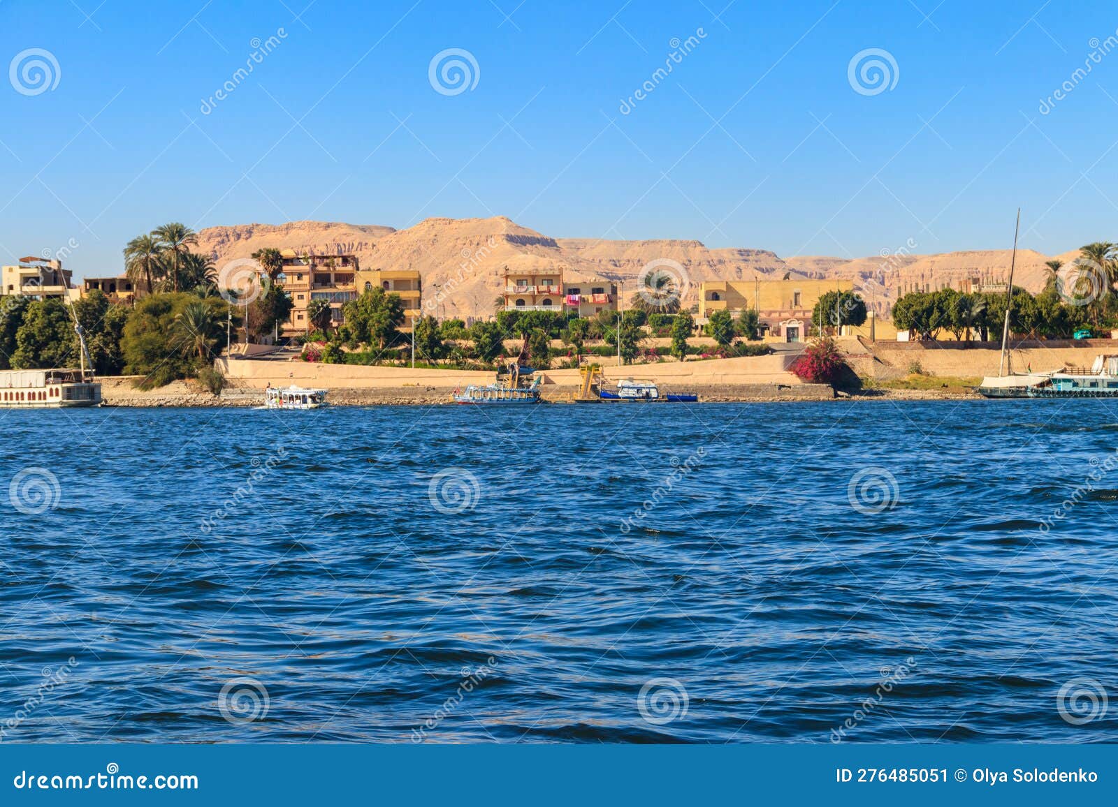 View of Nile River in Luxor, Egypt Editorial Photo - Image of nature ...