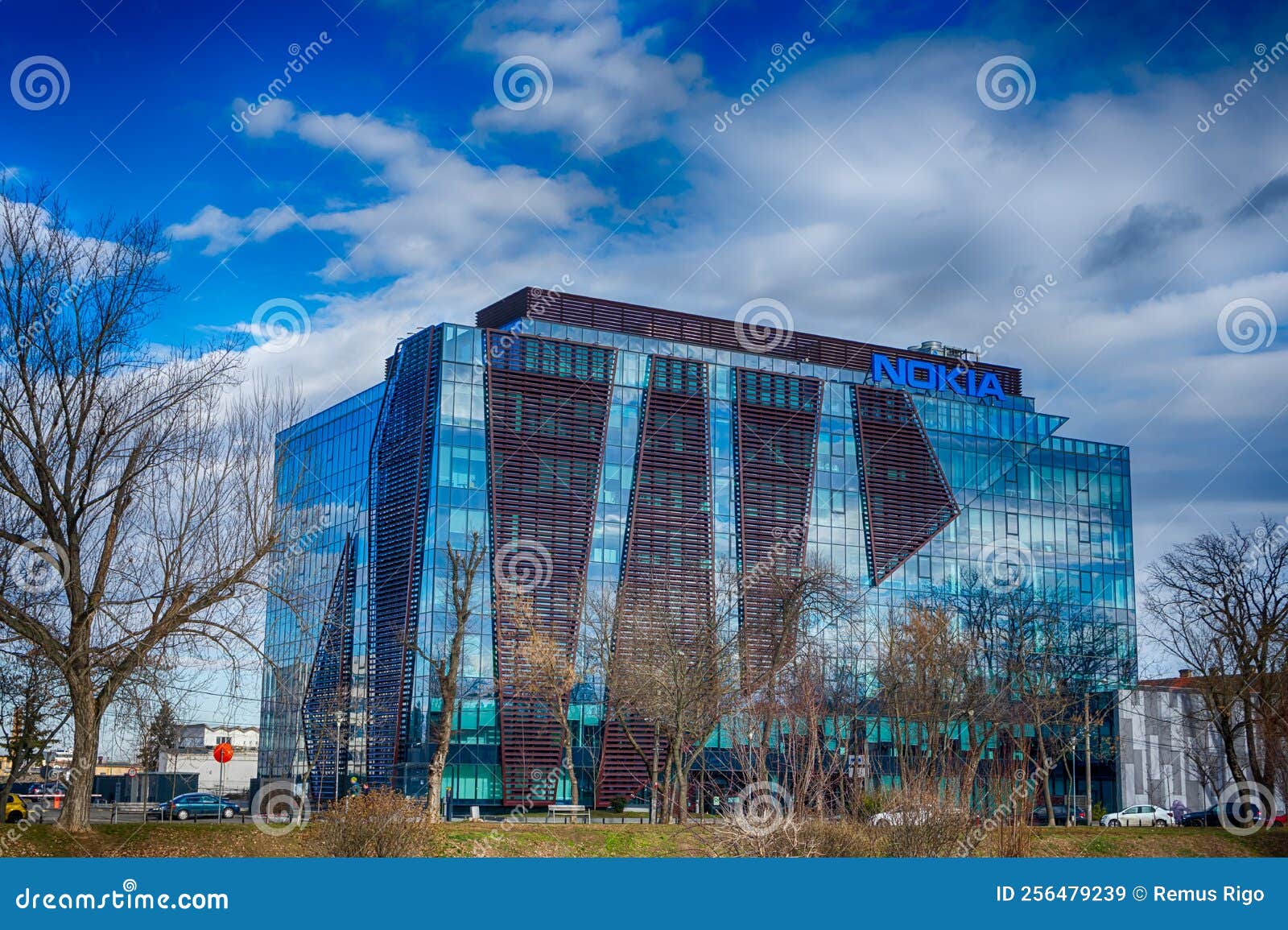 A View of the Nokia Building Editorial Stock Image - Image of city ...