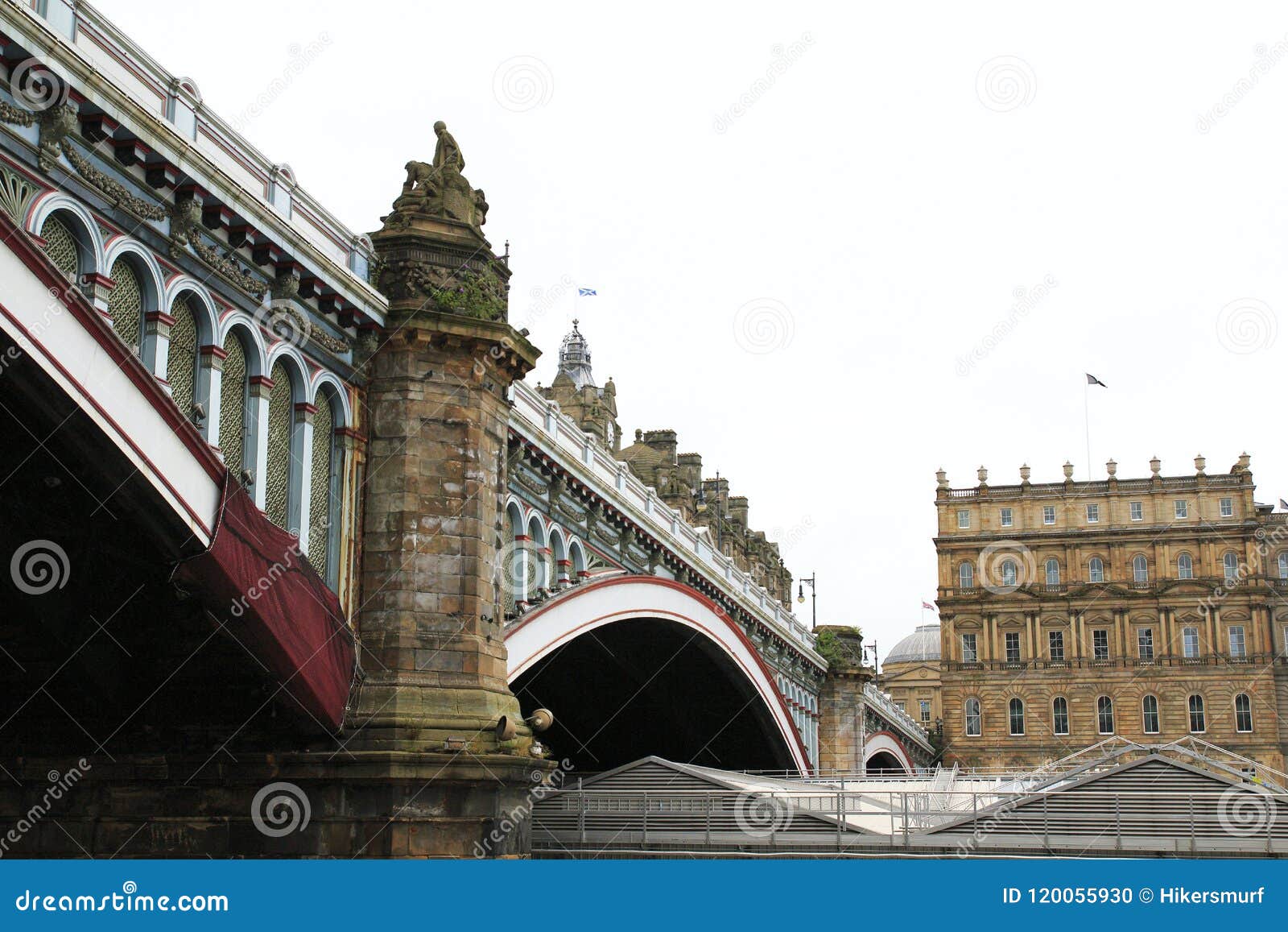 View of the North Bridge, Bridge, and Old Town in Edinburgh Scotland ...