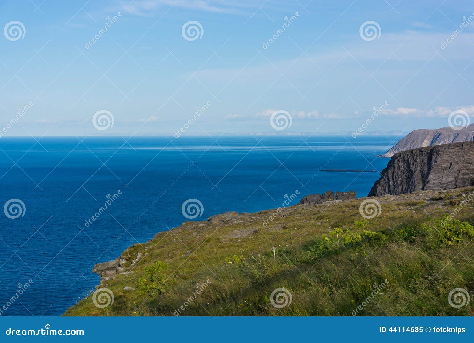 View from North Cape To the Ocean Stock Image - Image of plateau ...