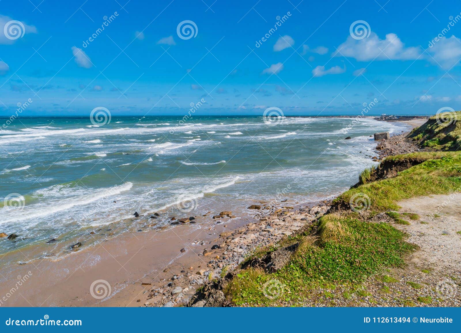 View of North Denmark Seashore and North Sea Stock Photo - Image of ...