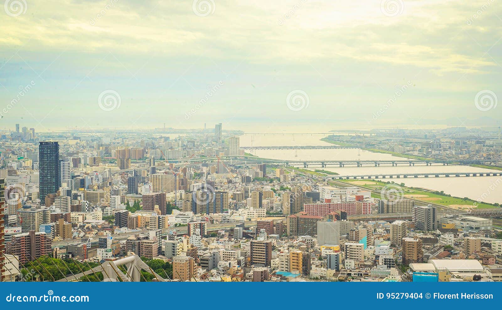 View of the North West Side of Osaka Editorial Stock Image - Image of ...