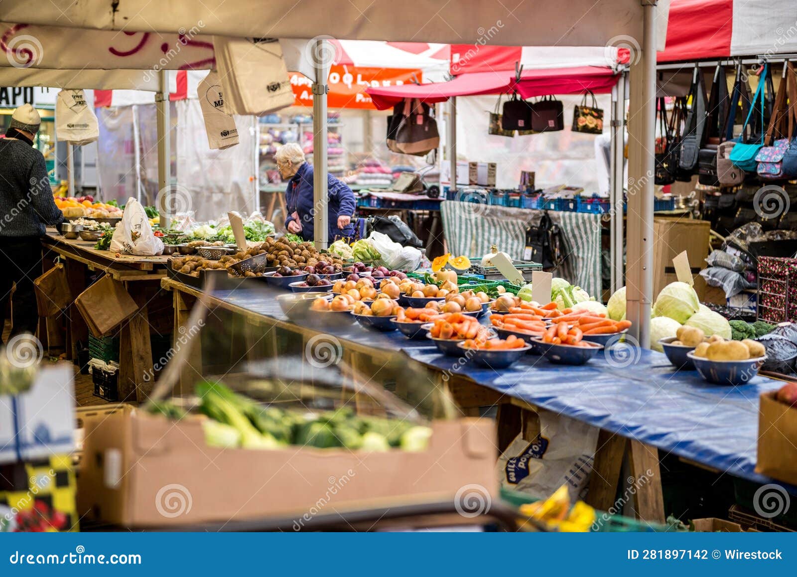 View of Northampton Market with Traders in England Editorial ...