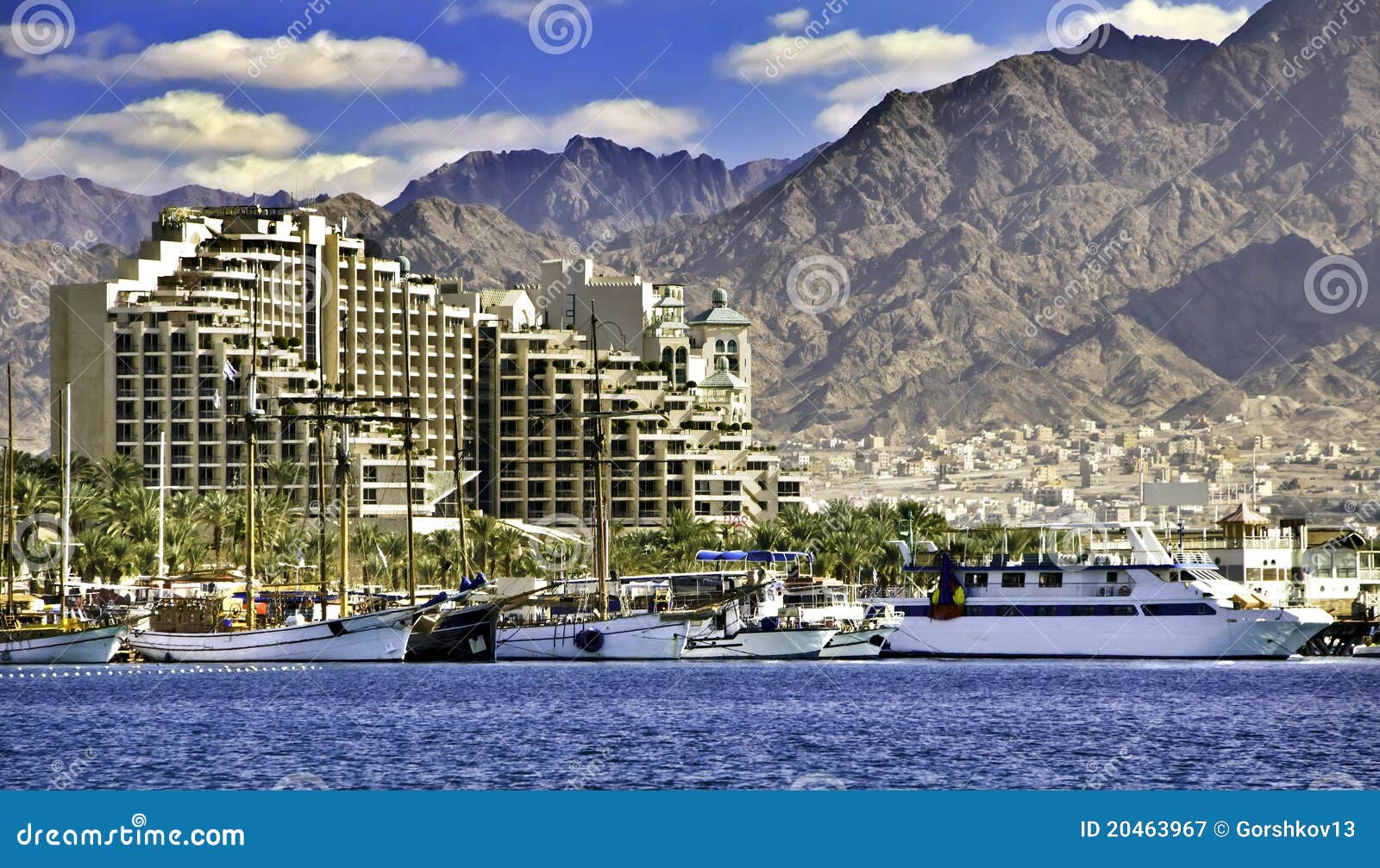 View on Northern Beach of Eilat, Israel Stock Image - Image of eilat ...