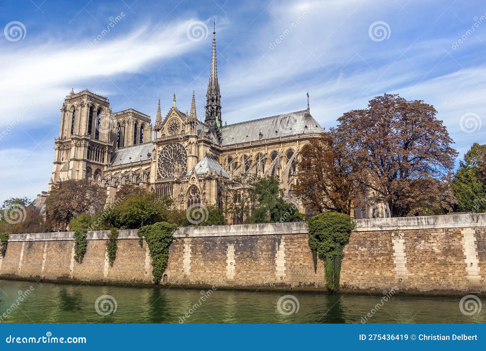 Side View of the Notre Dame Cathedral before the Fire Editorial Stock ...