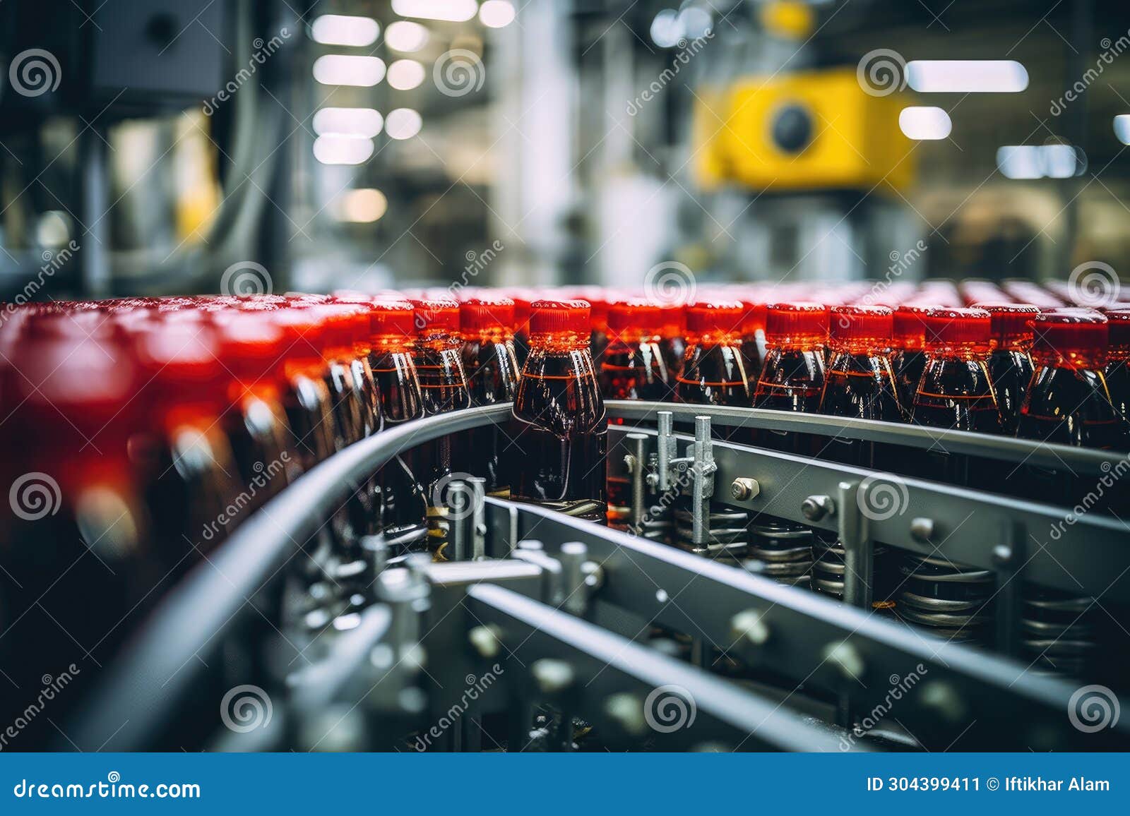 A View of Numerous Red Glass Bottles Displayed in Organized Rows Inside ...
