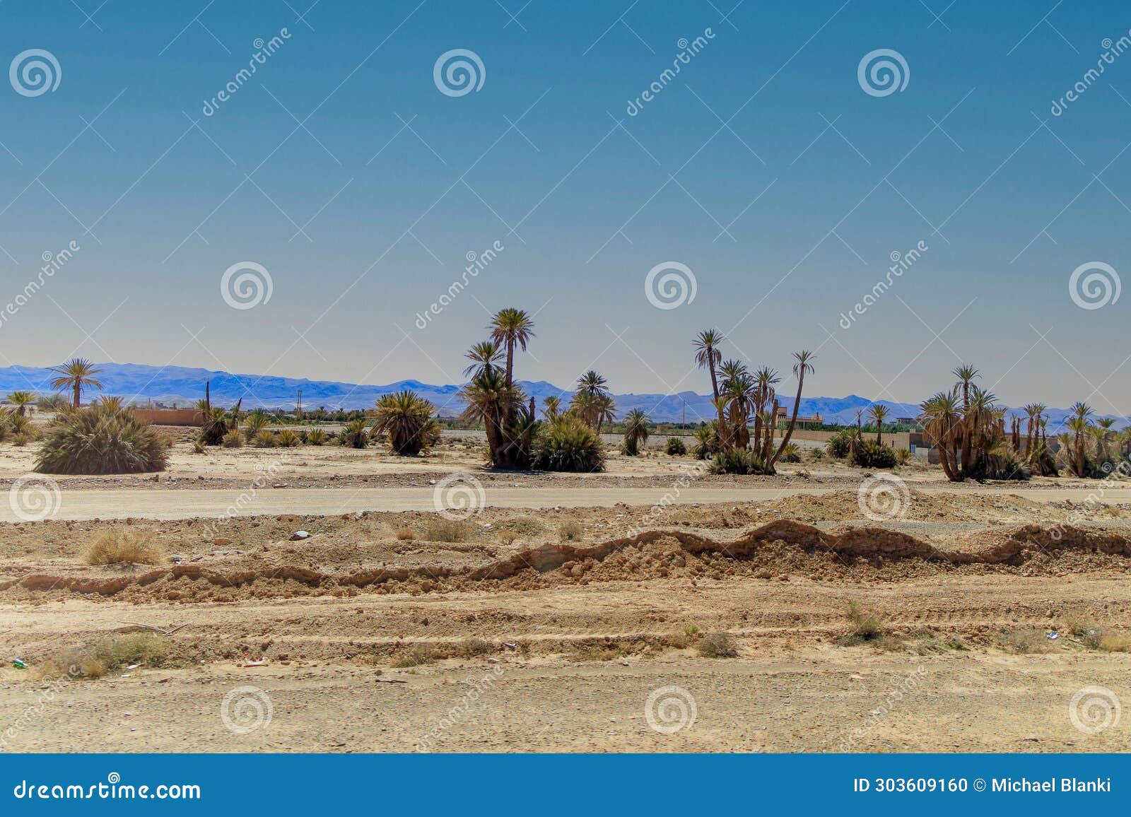 The View from the Oasis of Tinejdad in the Southeast of Morocco. Stock Photo - Image of street ...