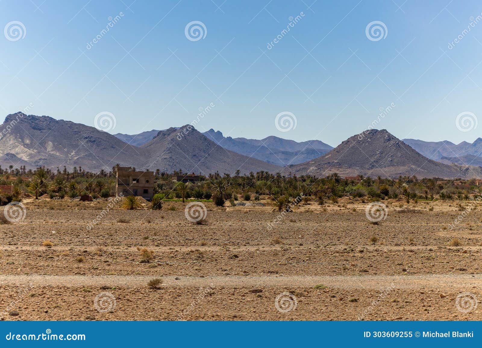 The View from the Oasis of Tinejdad in the Southeast of Morocco. Stock Image - Image of travel ...