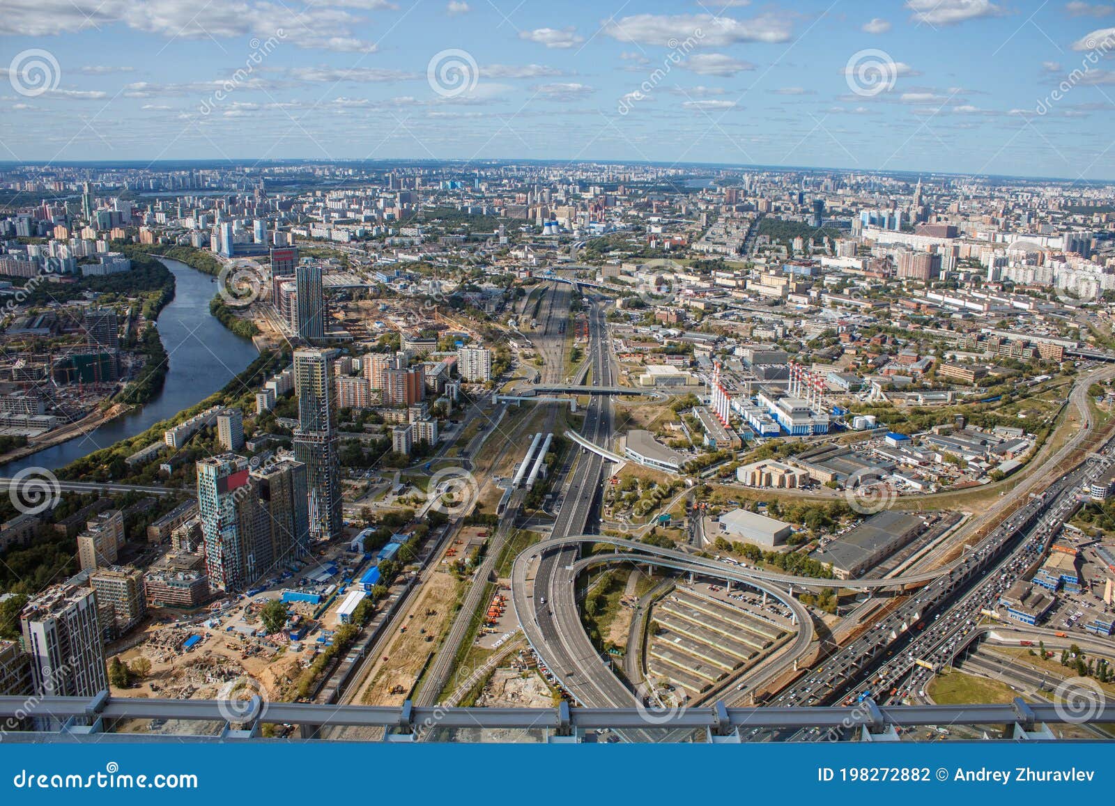 The View from the Observation Deck of Moscow. Top View of Moscow City ...