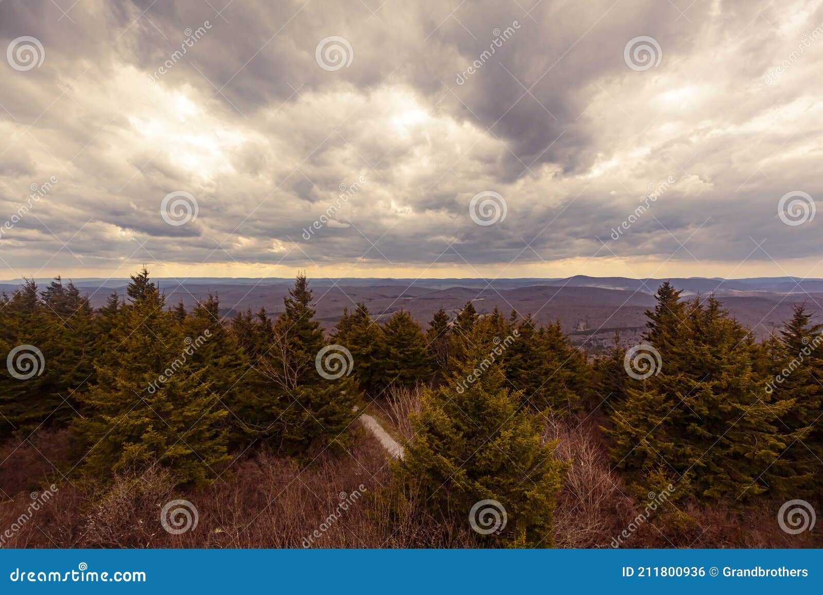 View from the Observation Deck of the Tower at the Spruce Knob Peak ...