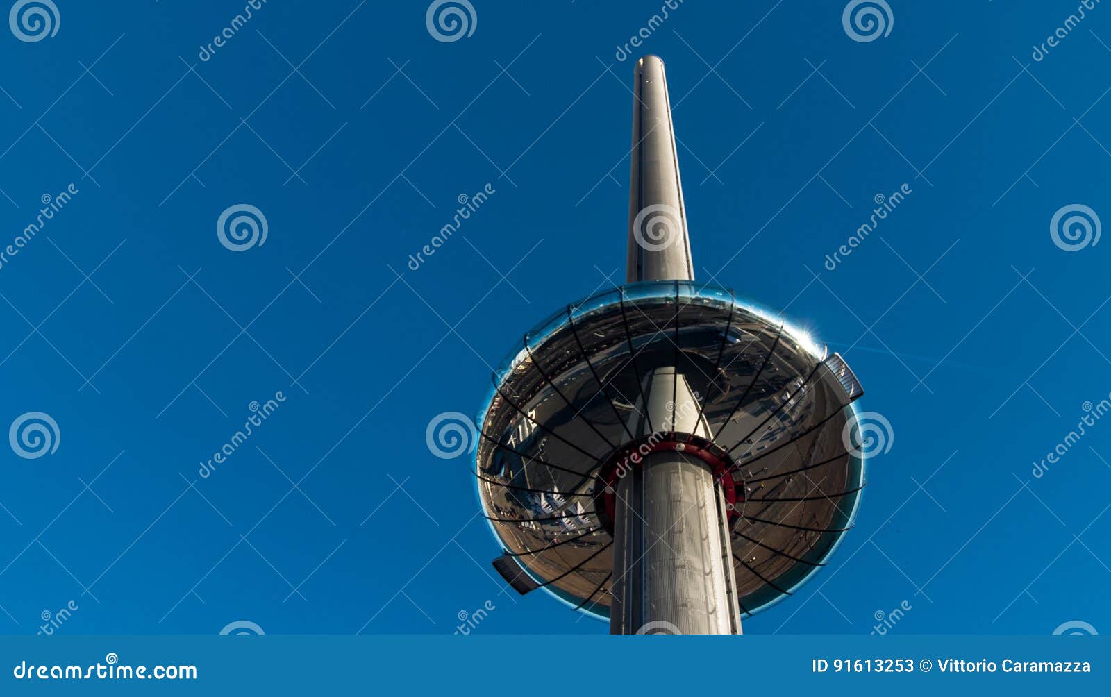 View of the Observation Tower on the Seafront of Brighton Stock Image ...
