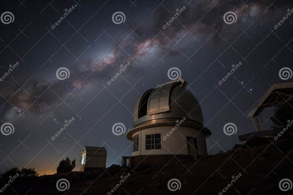 View of Observatory with Telescopes and Other Instruments Visible in ...