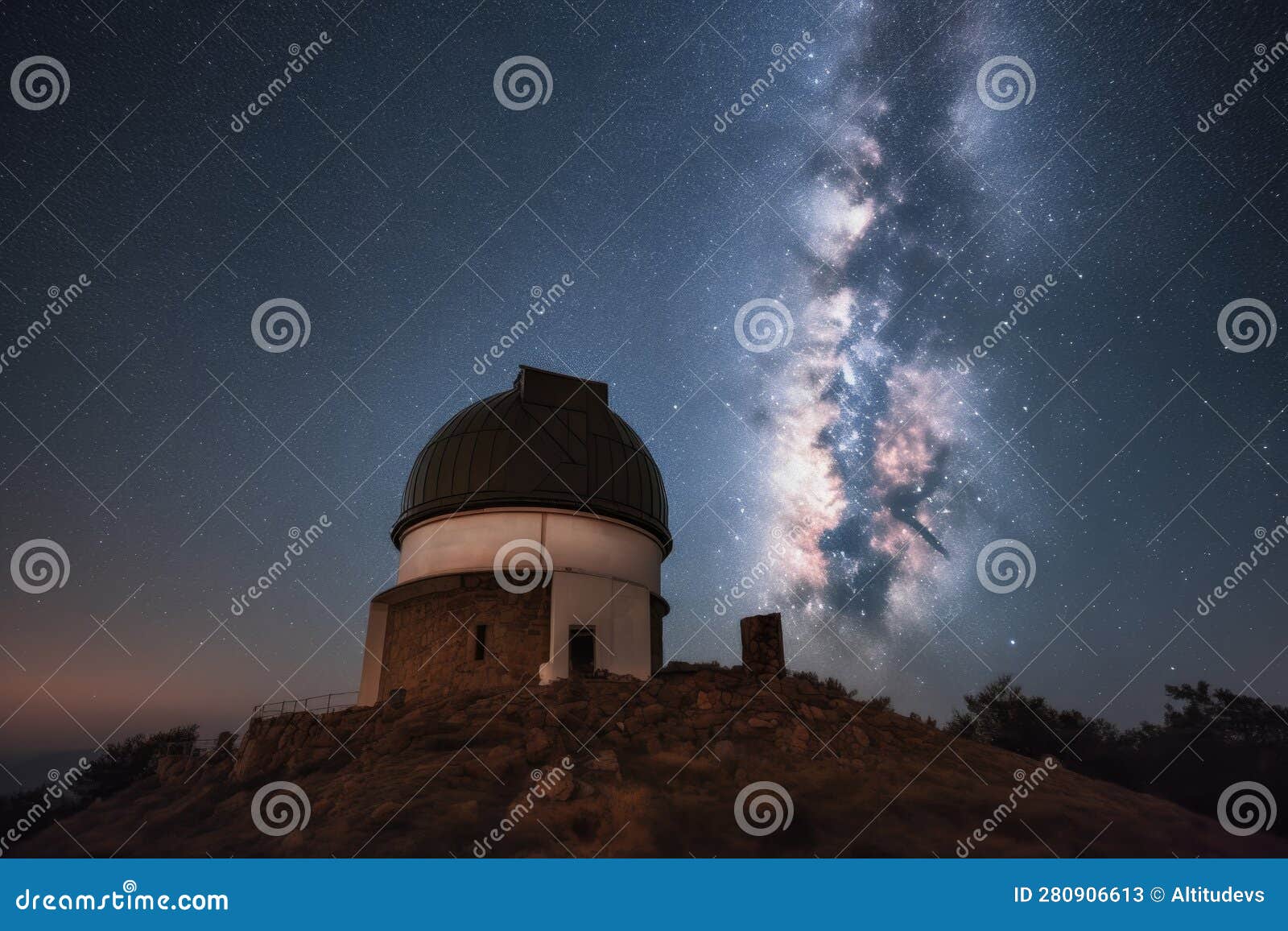 View of Observatory with Telescopes and Other Instruments Visible in ...
