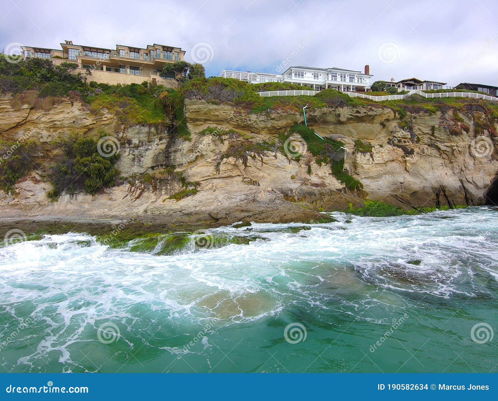 View of the Ocean and the Cliffs at 1000 Steps Beach Stock Photo ...