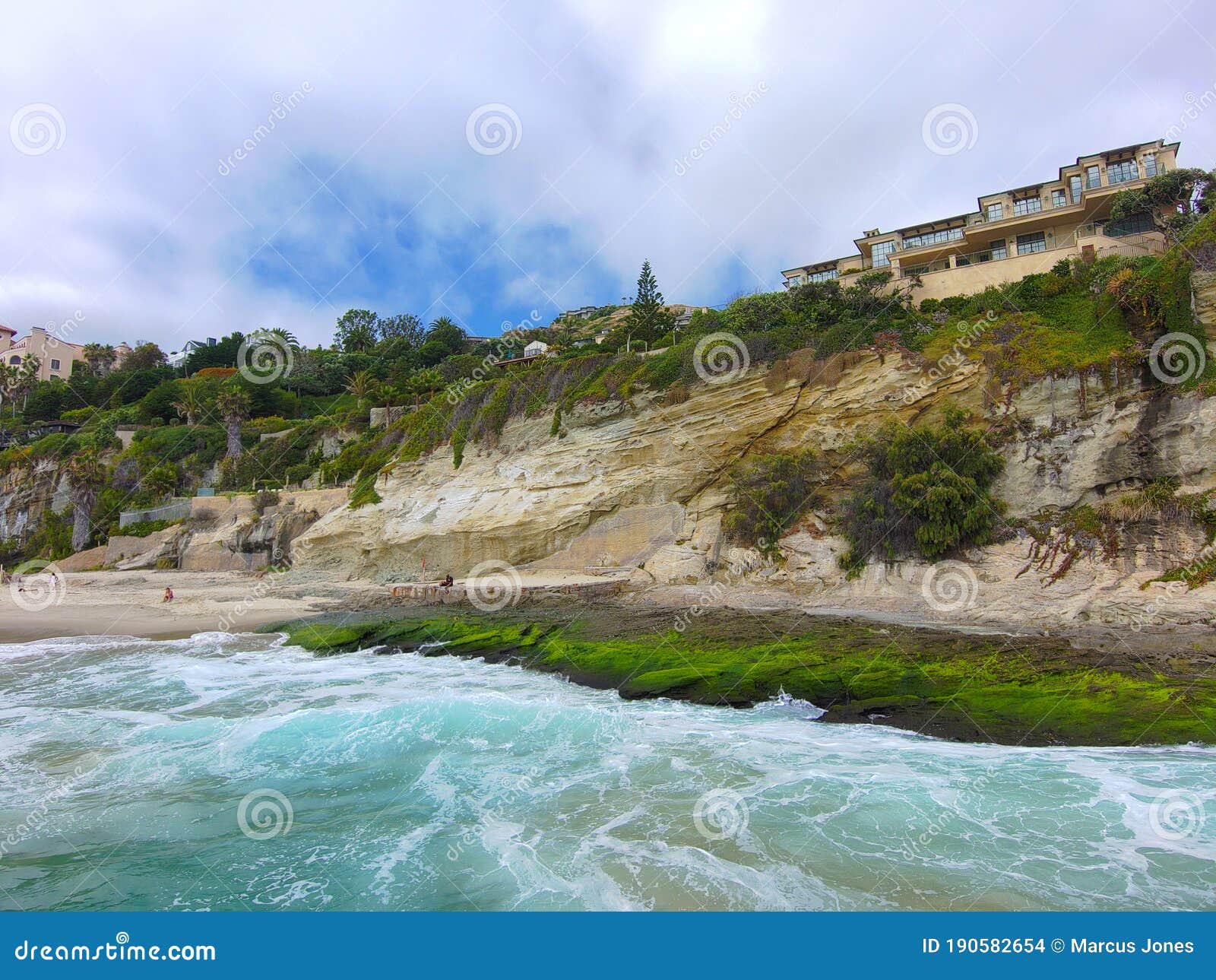 View of the Ocean and the Cliffs at 1000 Steps Beach Stock Photo ...