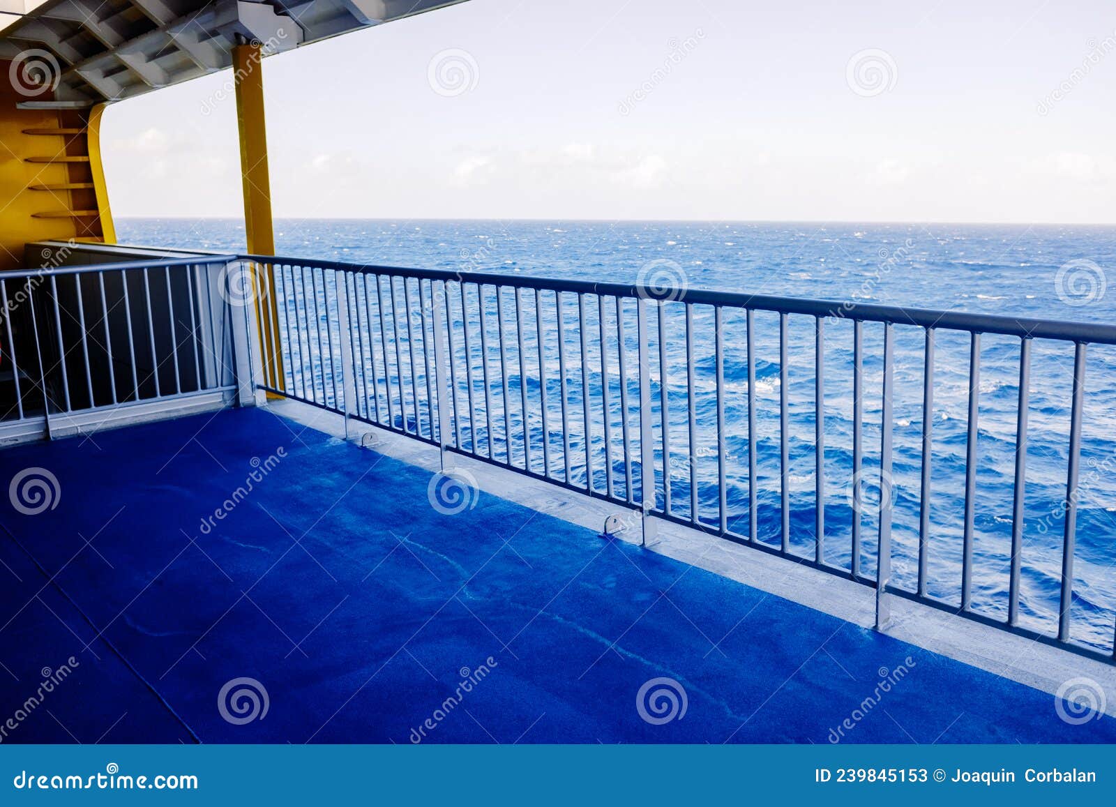 View of the Ocean from the Inside Deck of a Ship Stock Image - Image of ...