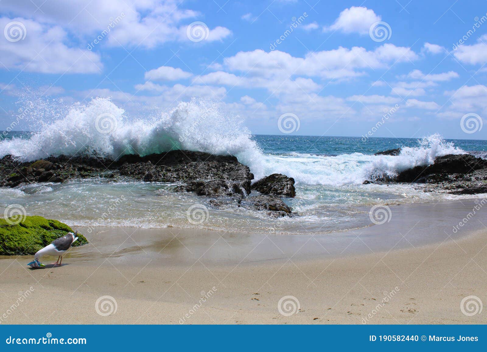 Ocean Waves Rolling into the Beach Over the Rocks at 1000 Steps Beach ...
