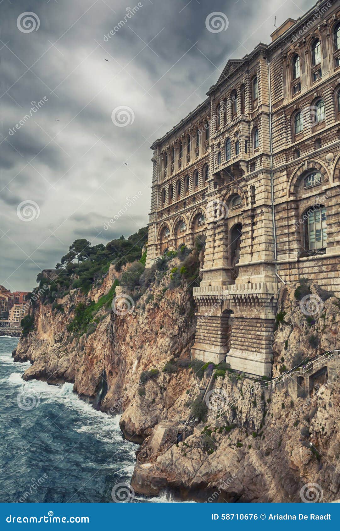 View of Oceanographic Museum of Monaco Stock Photo - Image of institute ...