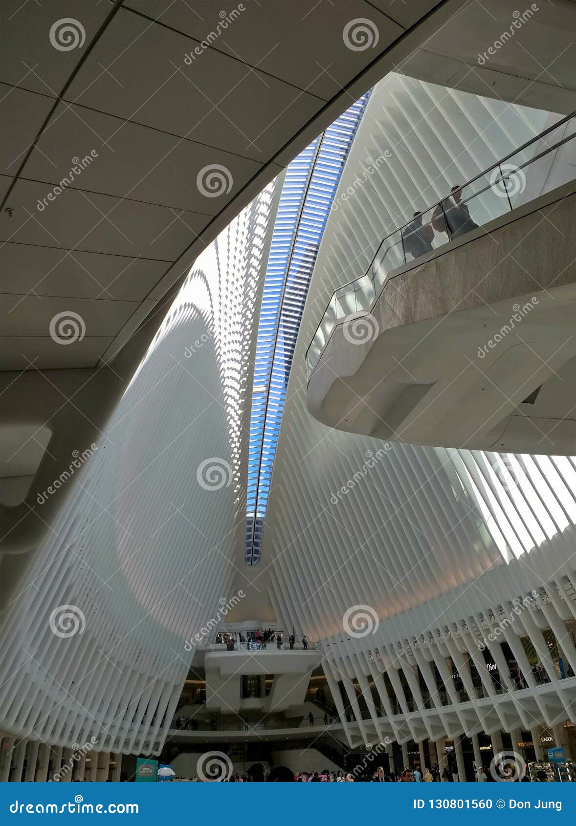 View from within the Oculus in NYC Editorial Image - Image of modern ...