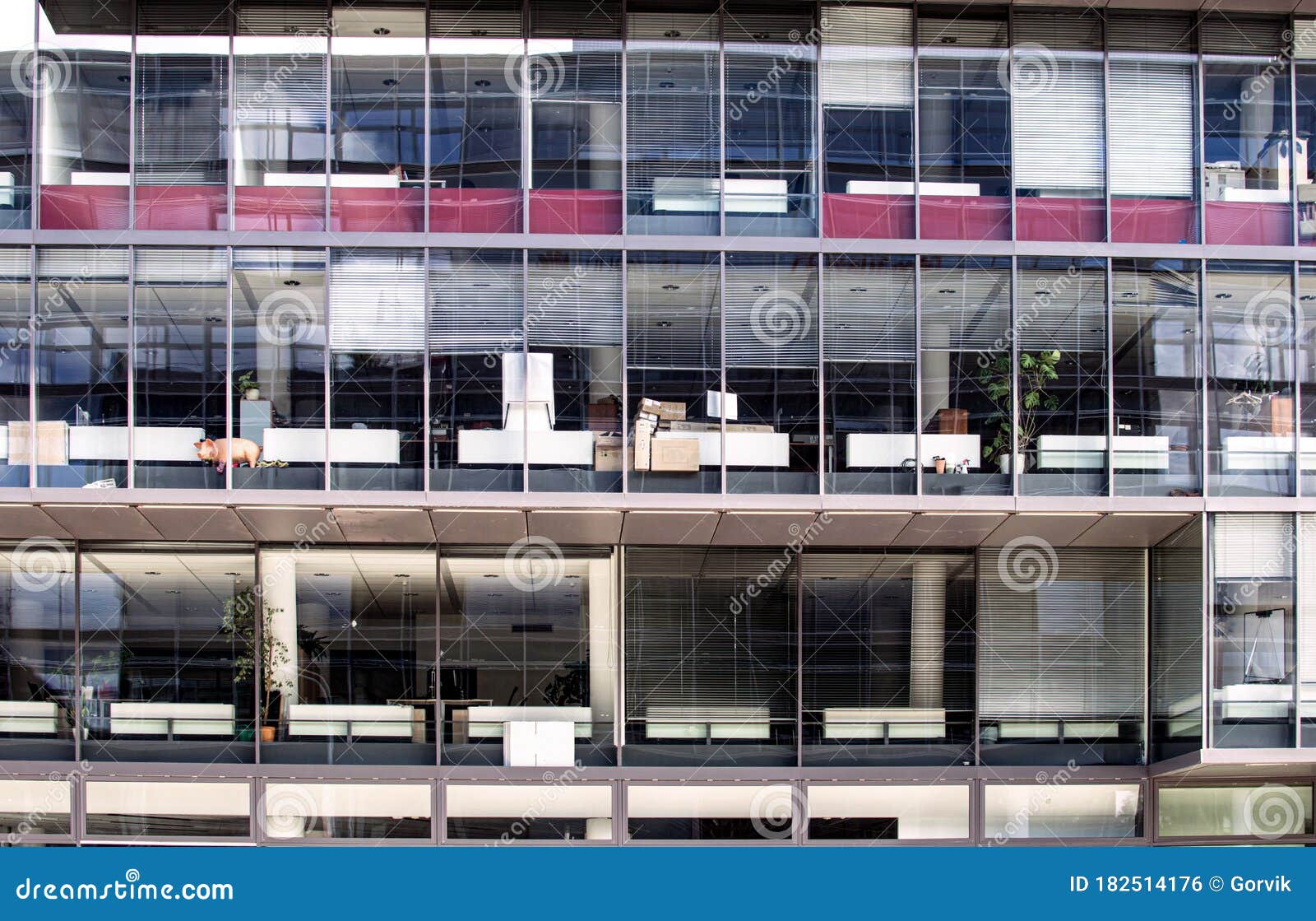 View of the Office Space Outside Stock Photo - Image of workplaces ...