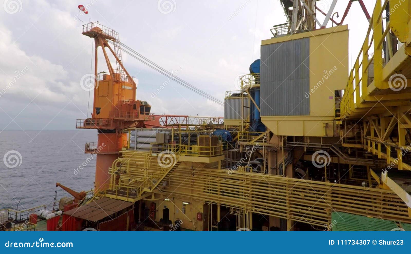 View on Offshore Drilling Rigs Crane Stock Video - Video of 2010s ...