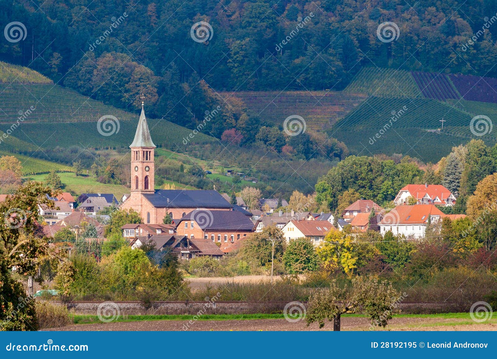 View of Ohlsbach Town in the Black Forest Stock Image - Image of ...