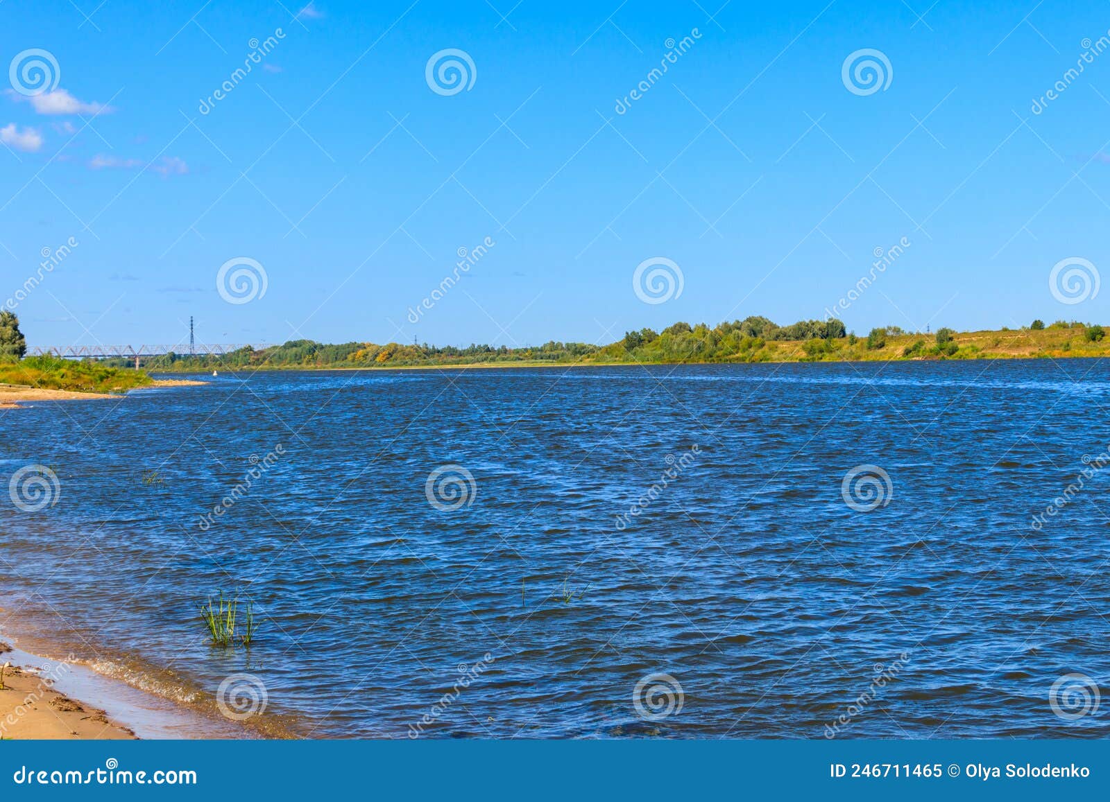 View of the Oka River, Russia Stock Image - Image of serene, meadow ...