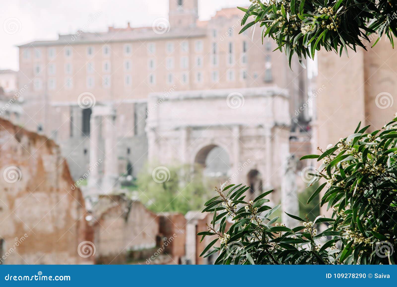 View of an Old Architecture Ruins. Old Town, Rome Stock Photo - Image ...