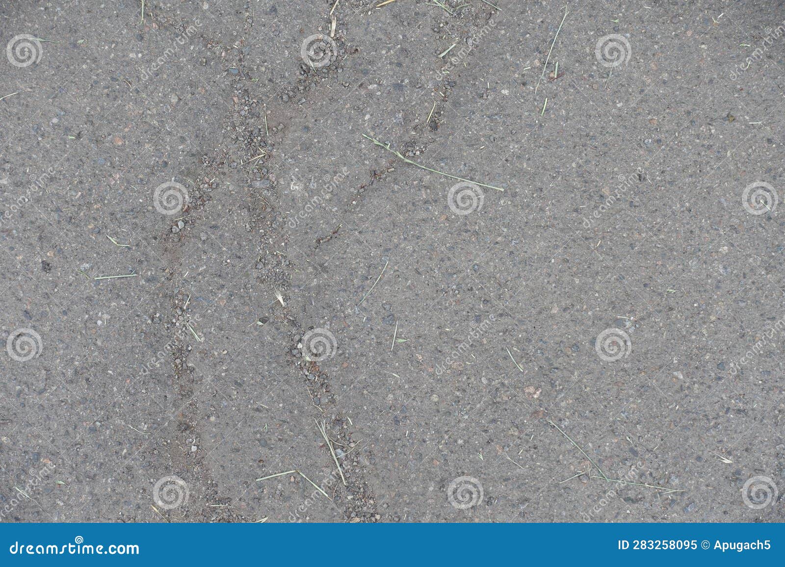 View of Old Asphalt Pavement with Numerous Cracks from Above Stock ...